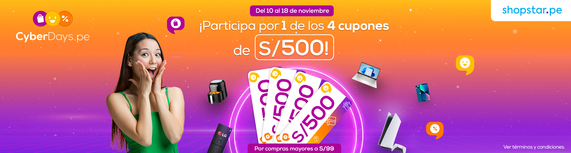 Shopstar: Sorteo Cupones Noviembre